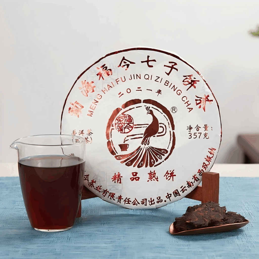 2021 Fu Jin Premium Ripe Pu Erh Tea Cake (357g) - FONG'S TEA